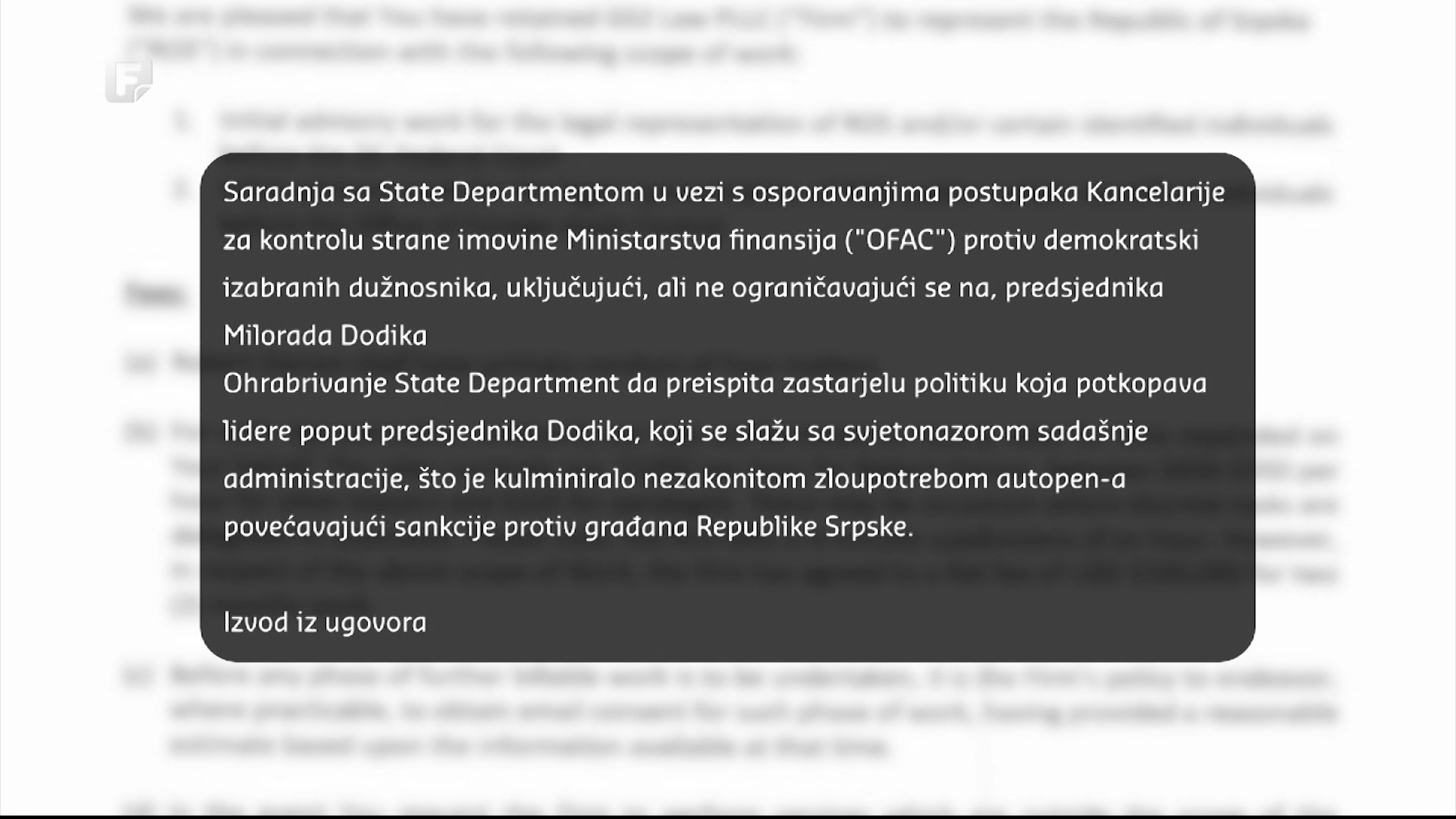Vlasti RS-a potpisale novi ugovor za lobiranje u SAD-u: U ovoj godini planirano oko 22 miliona eura