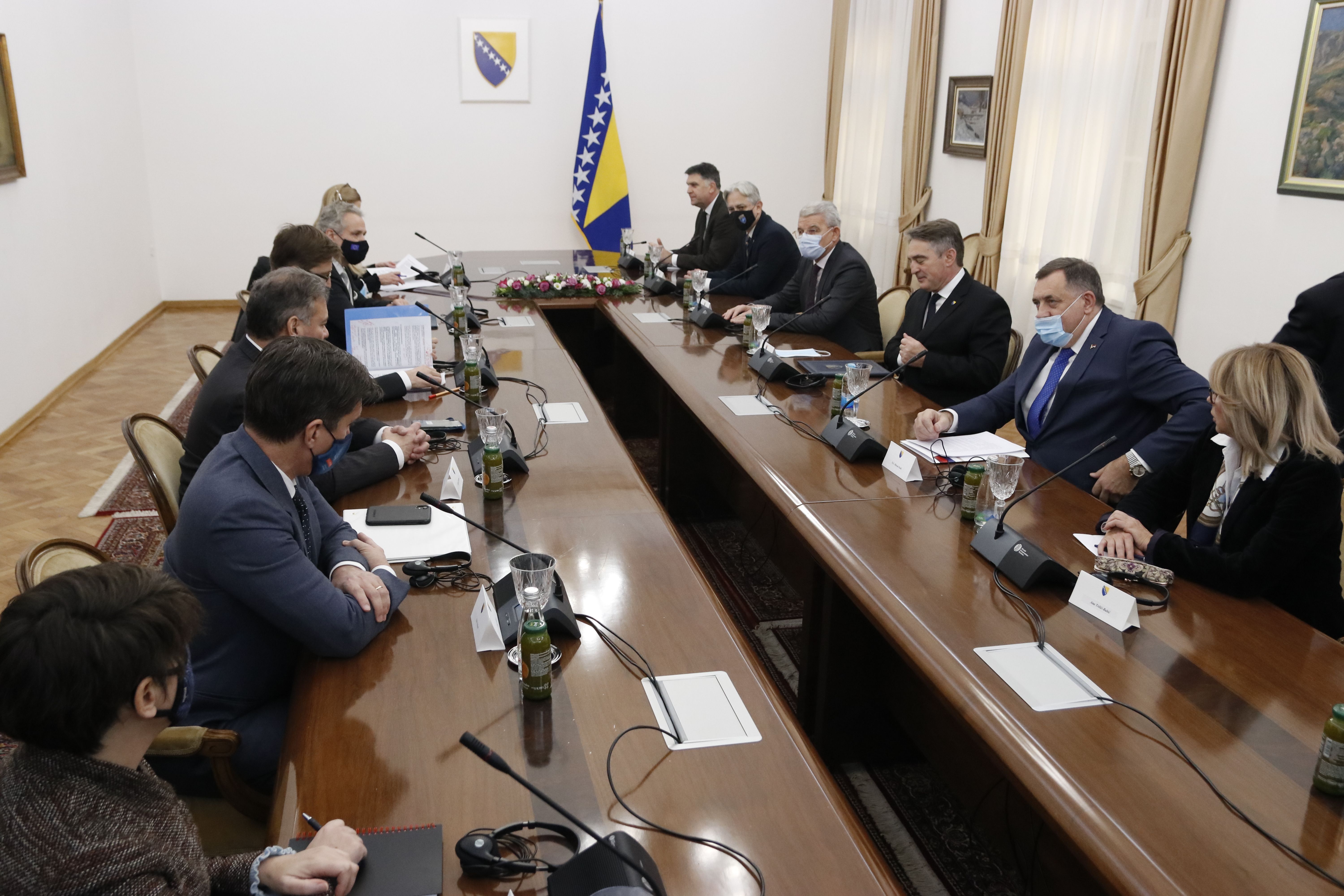 Članovi Predsjedništva BiH primili Marka Makoveca i Gabriela Escobara