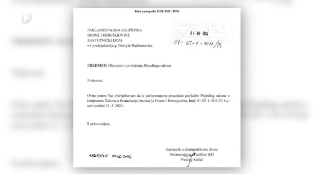 HDZ BiH iz parlamentarne procedure povukao zakon koji omogućava isplatu plaće u koverti